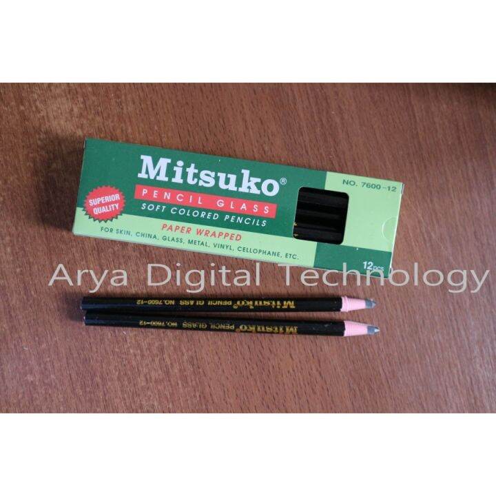 Pencil Glass Mitsuko Pensil Kaca Dermatograph Penanda Warna HItam ...