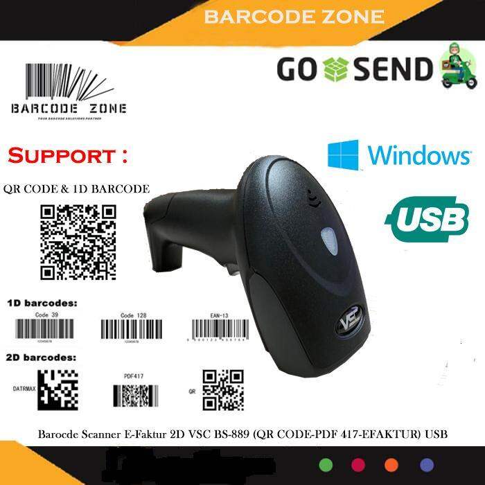 2D BARCODE SCANNER E-FAKTUR VSC BS-899(QR CODE-PDF 417-EFAKTUR) USB ...