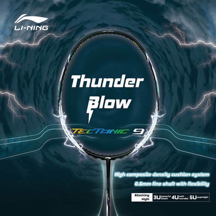 Li-Ning Original Badminton Racket Tectonic 9 [Free String & Grip] | Lazada