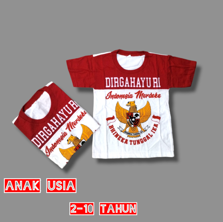 Baju Kaos Anak Khusus HUT RI//Atasan Anak Merah Putih Terbaru//Baju ... Baju Kaos Anak Khusus HUT RI//Atasan Anak Merah Putih Terbaru//Baju ...