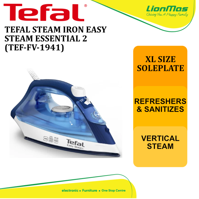 TEFAL STEAM IRON EASY STEAM ESSENTIAL 2 TEF-FV-1941 | Lazada