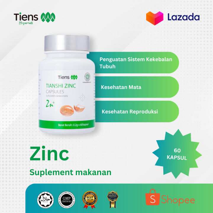 Multivitamin Zinc Supplement Capsule Tiens Ubat Gemuk Badan Original ...