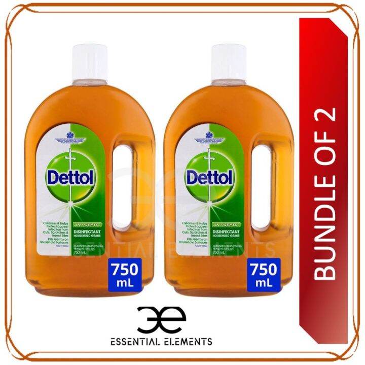 [BUNDLE OF 2] DETTOL Disinfectant Antiseptic Germicide Liquid 750ml ...