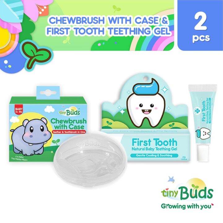 Tiny Buds Chewbrush and Teething Gel Set | Lazada PH