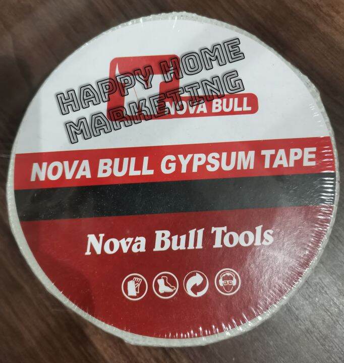 Nova Bull Gypsum Tape Self Adhesive ( 250ft) | Lazada PH