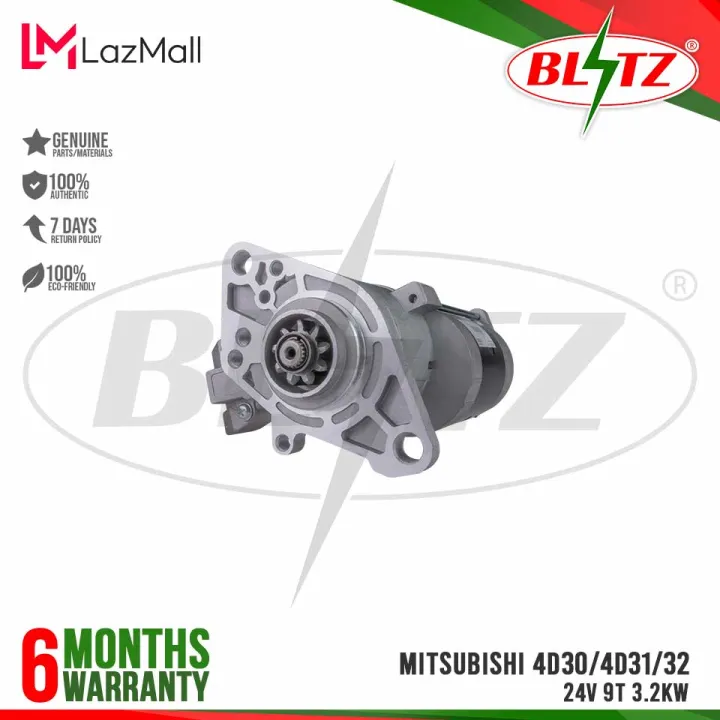 BLITZ STARTER ASSEMBLY MITSUBISHI 4D30/4D31/4D32 9T 24V / 3.2KW 6 ...