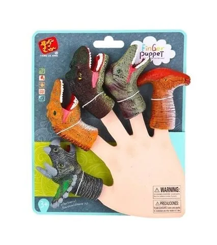 Rubber Animals Finger Puppet Set Surprised Fun Kids Toy Gift Ideas Play ...