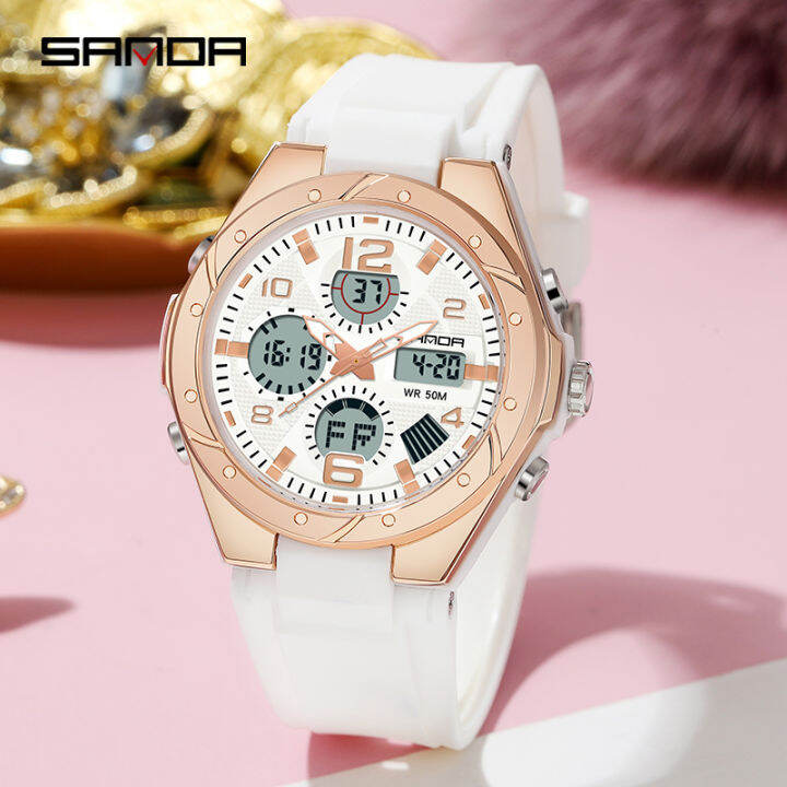 SANDA Brands Female Students Fashion Chrono Sport Watch Waterproof ...