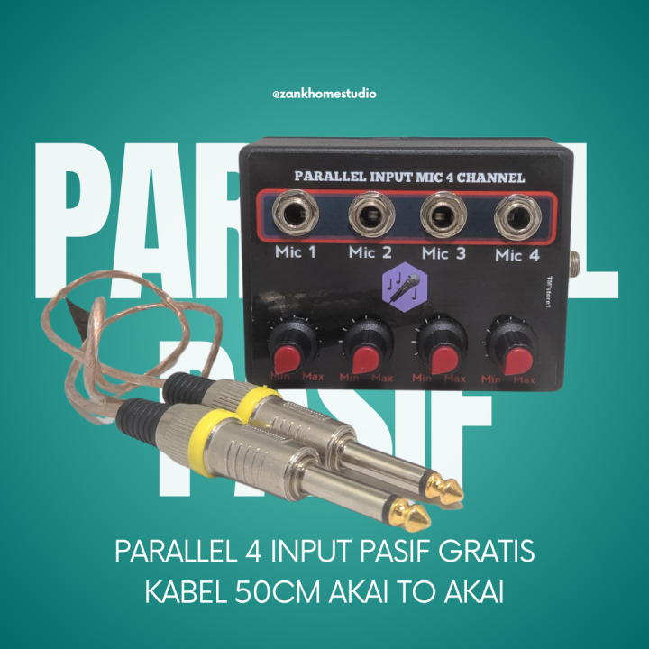 PARALLEL MIC PASIF 4 CHANNEL GRATIS KABEL OUTPUT AKAI | Lazada Indonesia