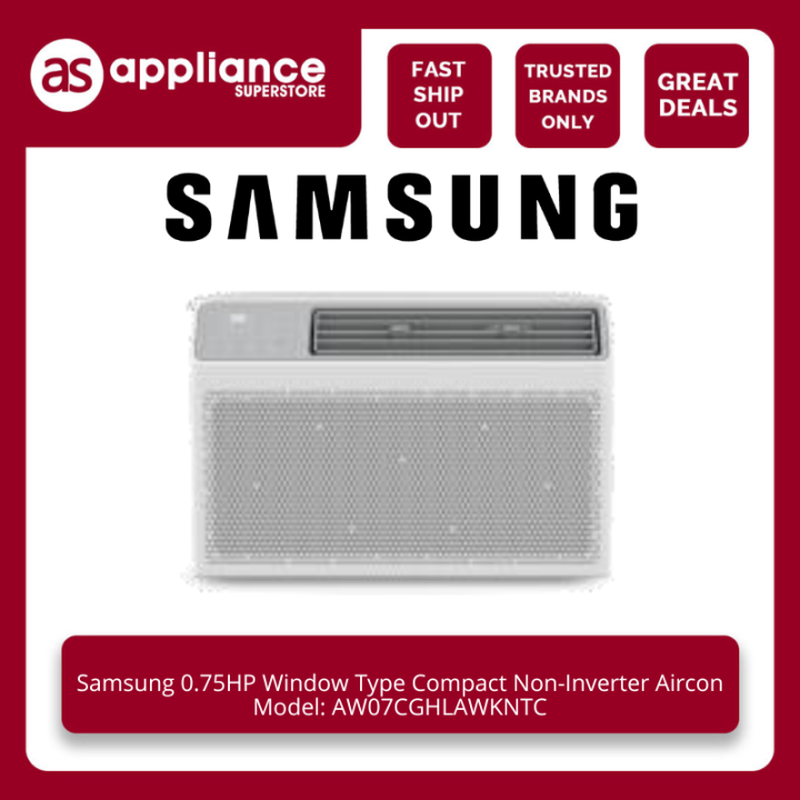 Samsung 0.75HP Window Type Compact Non-Inverter Aircon AW07CGHLAWKNTC ...