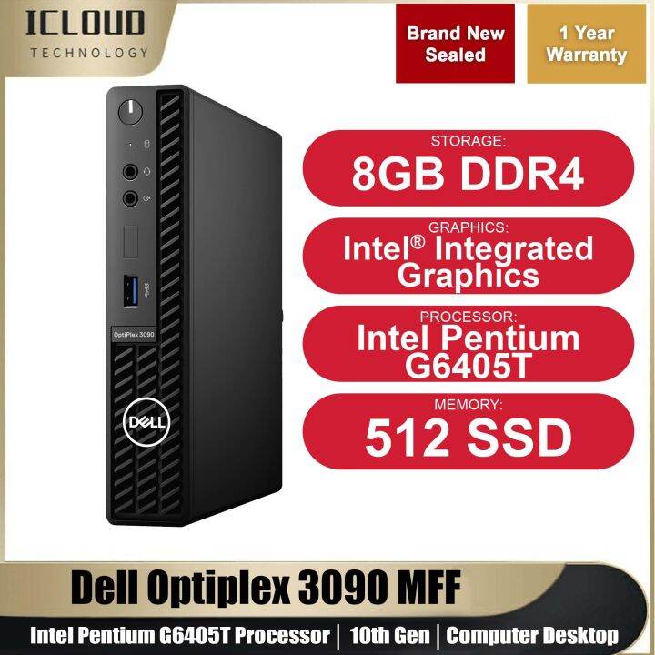 Intel Pentium G6405T Processor│Dell Optiplex 3090 MFF│8GB Memory│512 ...