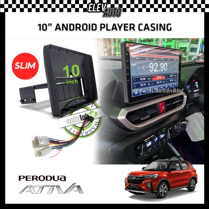 Perodua Ativa 10" Android Player Casing with Socket (SLIM) | Lazada