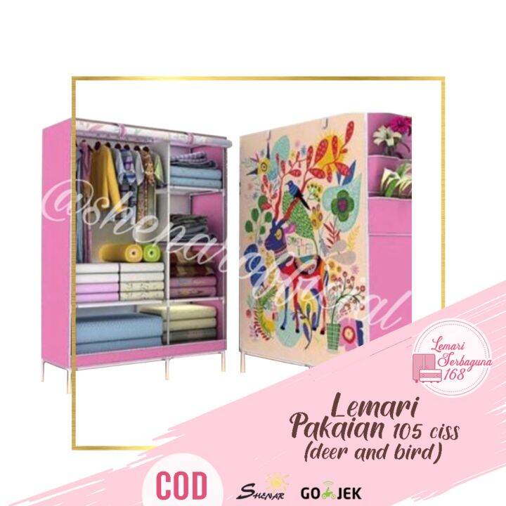 Lemari kain/ Lemari pakaian / Lemari Rakit/ Lemari baju/ Lemari ...