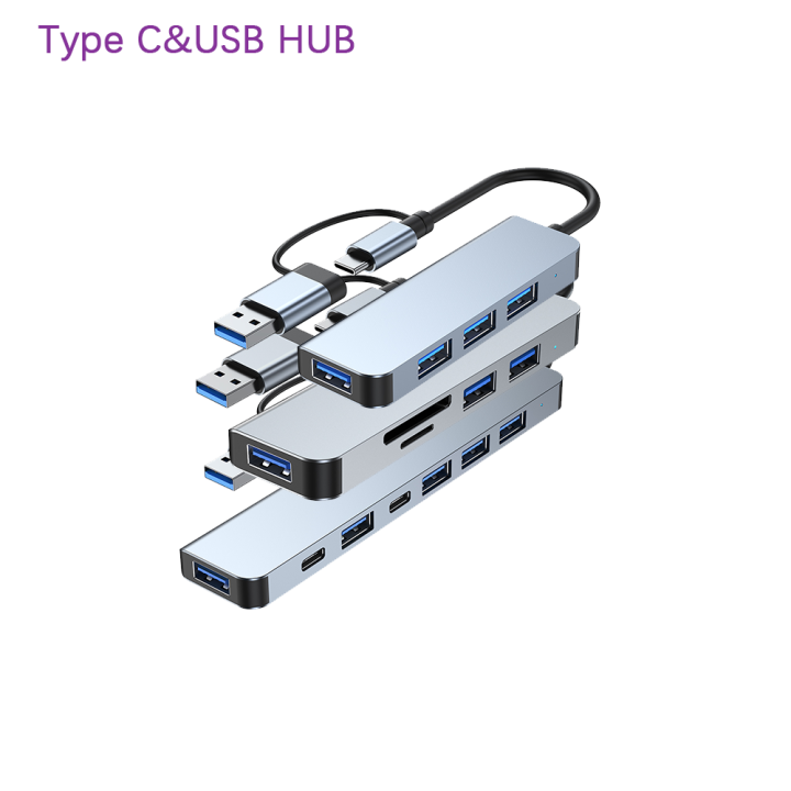 Type C HUB USB C HUB type c dock USB3.0 HUB USB HUB With SD TF Multiple ...
