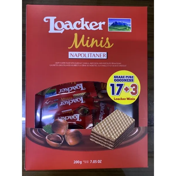Loacker Quadratini / Minis (Napolitaner, Chocolate, Vanilla, Cocoa ...