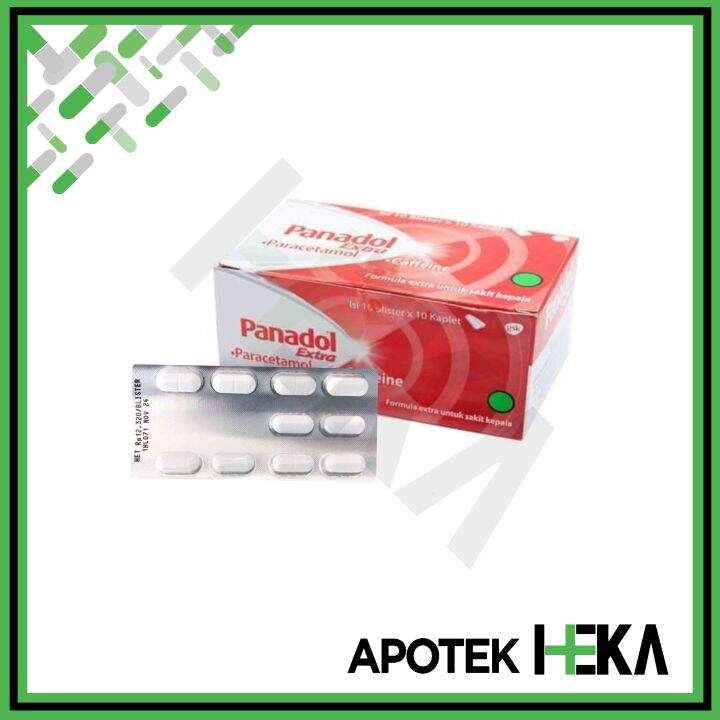 Panadol Merah Extra Paracetamol Box isi 100 Tablet | Lazada Indonesia