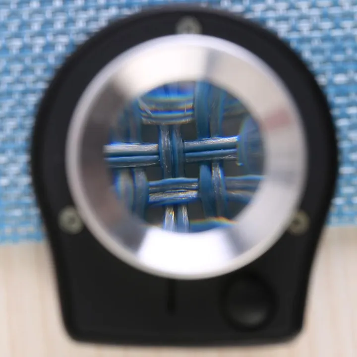30X Optical Glass Lens Magnifier 6 LED Full Metal Folding Linen Tester ...