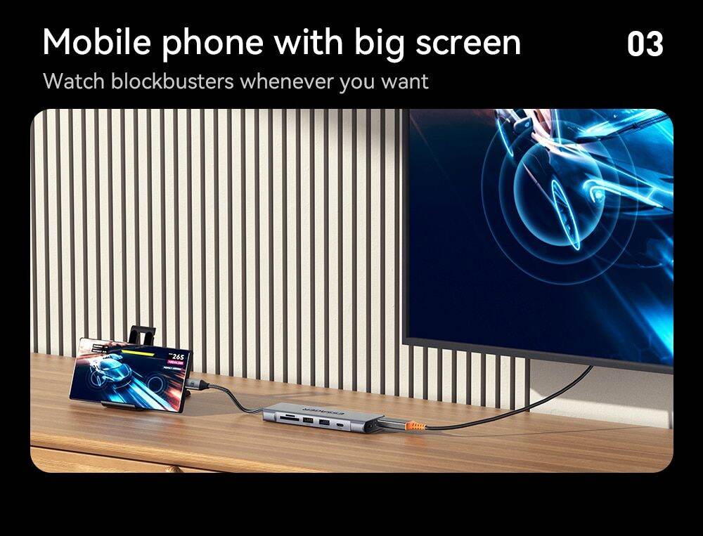 Essager 8พอร์ต USB ฮับ C พร้อมที่เก็บข้อมูลดิสก์ USB ประเภท-C เป็น HDMI-รองรับแท่นวางคอมพิวเตอร์ ...