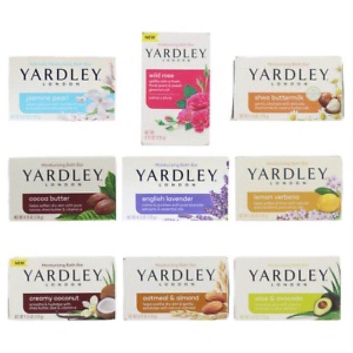 YARDLEY LONDON Bar Soap (Lavender Creamy Coconut Jasmine Pearl) 120g ...