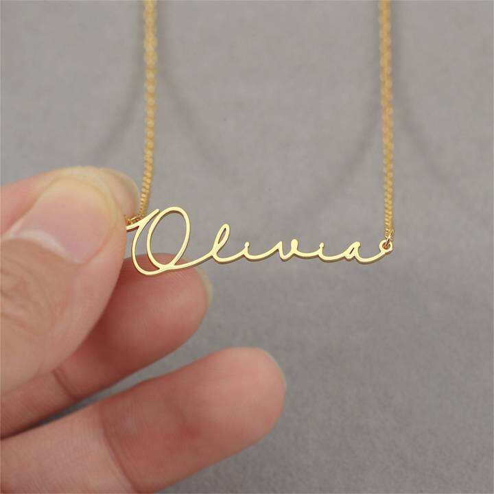 Handwritten Name Necklace For Women Custom Personalized Cursive Name