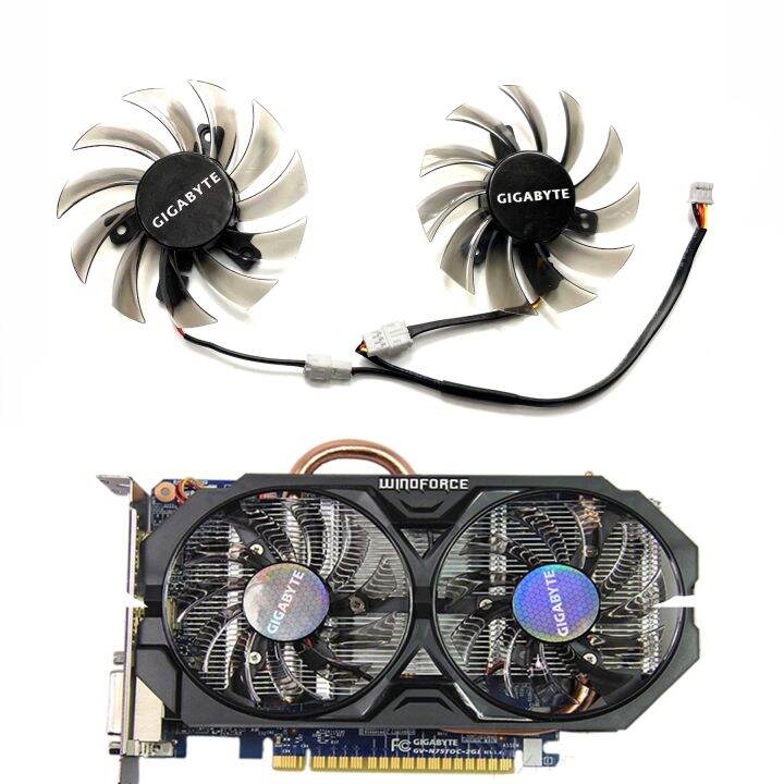 N460 Gigabyte ดั้งเดิม GTX670 GTX580 560ti การ์ดจอ T128010SM พัดลมทำ ...