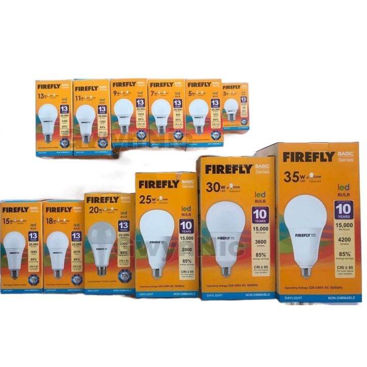 Firefly LED Bulb 3w 5w 7w 9w 11w 13w (Daylight Warm White) | Lazada PH
