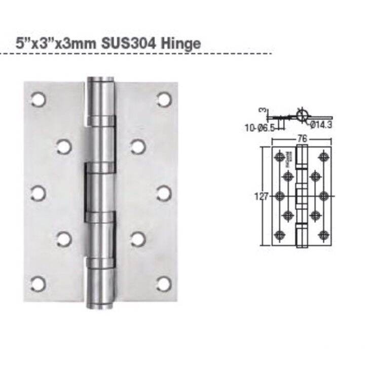 St Guchi SUS304 Stainless Steel 4 Ball Bearing Butt Hinges | Lazada