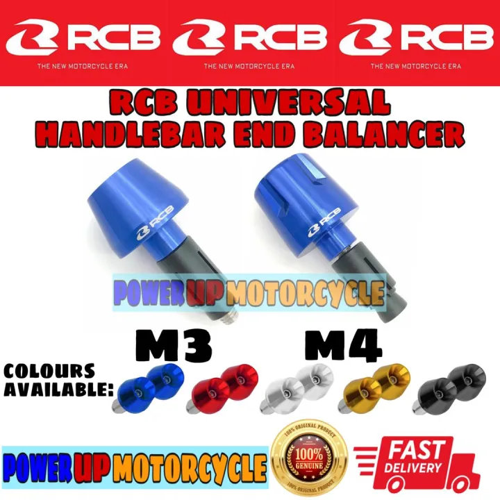 🔥100%ORIGINAL RCB UNIVERSAL M3 / M4 ALLOY HANDLEBAR END BALANCER ...
