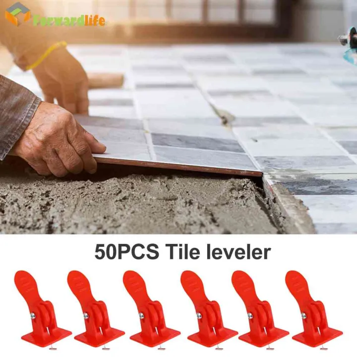 50pcs Tile Leveling Adjuster สำหรับปูพื้นผนังกระเบื้องพลาสติก Leveling Positioning System