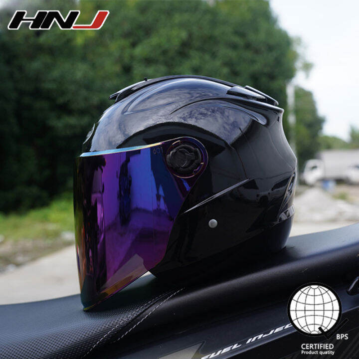 HNJ A4-004 motorcycle Half face helmet original single visor helmet for ...