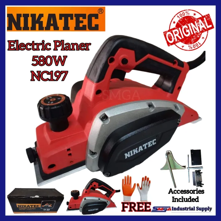 NIKATEC JAPAN Electric Planer 580W NC197 with FREE Gloves | Lazada PH