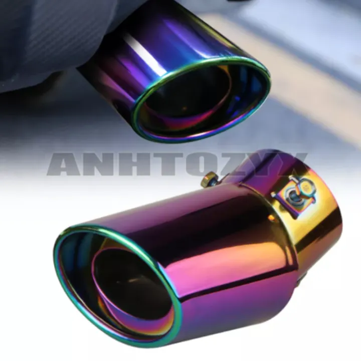 Muffler Tip Car Auto Burnt Blue or Silver Straight/Curved Exhaust ...