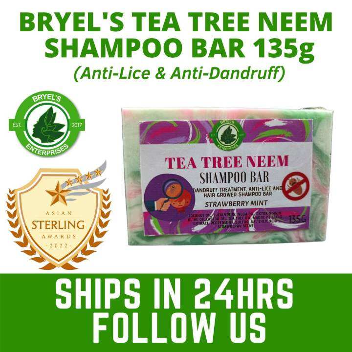 Bryel's Care Tea Tree Neem shampoo bars anti kuto lice scalp care kuto ...