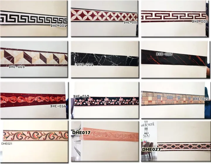 DHE WALL BORDER GLOSSY LANTAI, KACA, DINDING PEMBATAS TEMBOK LINE LIST ...