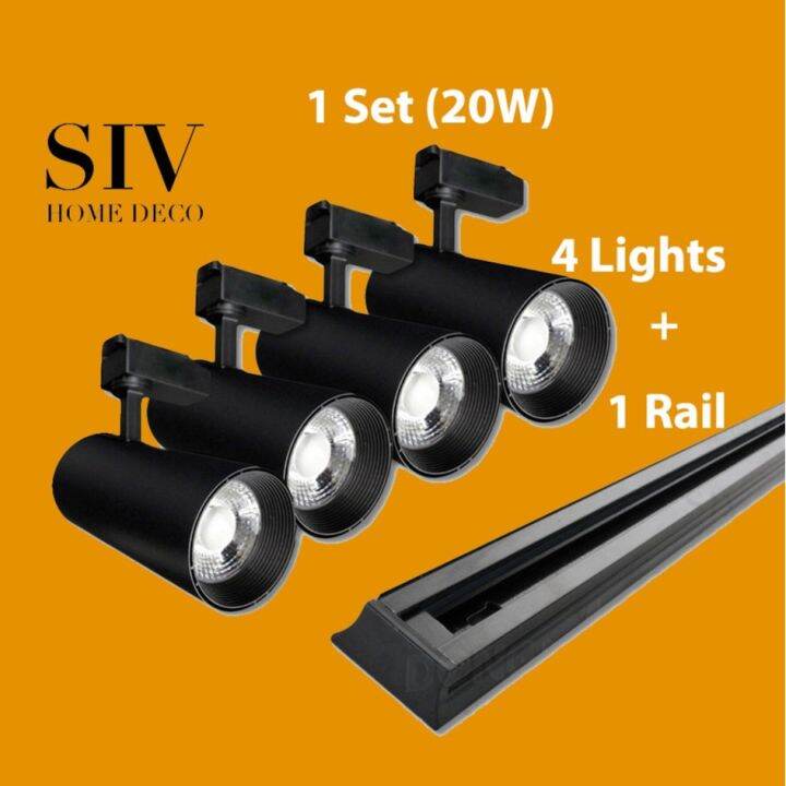 signage light SIV 20W Track Light Set（4 Tracking Lights + 1 Track ...