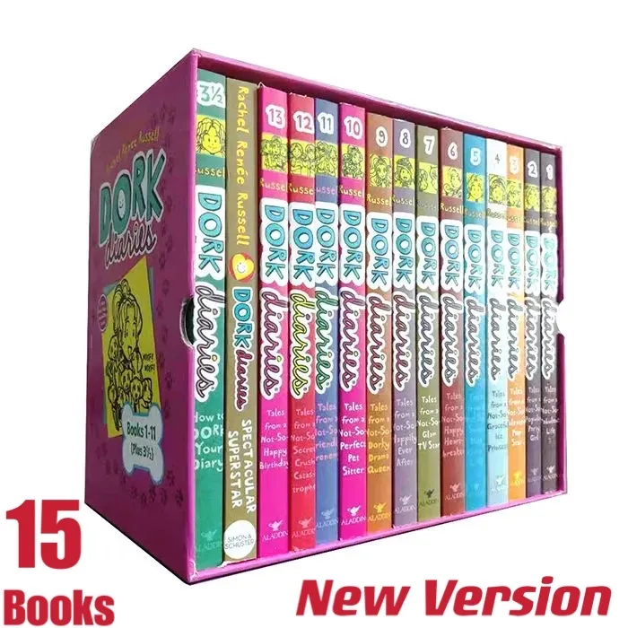 [Box damaged]Dork Diaries gift box 15 books!English book for children ...