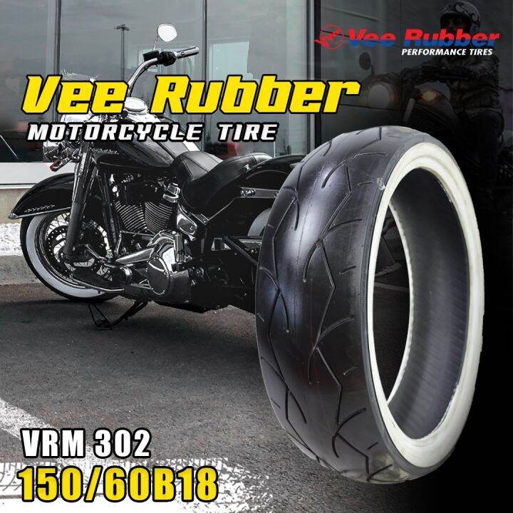 150/60-18 (150/60ฺB18) รุ่นVRM302 ยี่ีห้อVEE RUBBER ขอบขาว ปี2020 ...