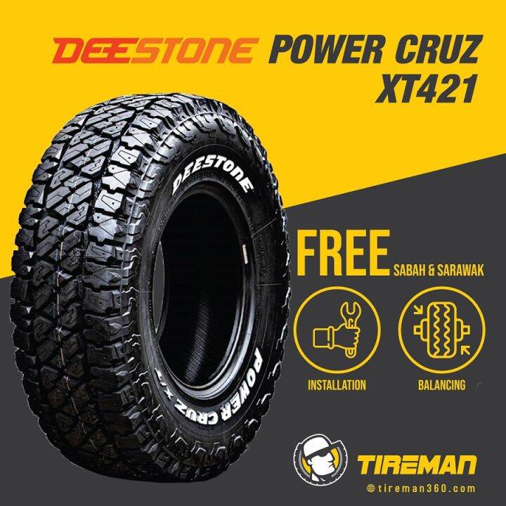Deestone Power Cruz XT421 15 16 17 18 Inch Tayar Tire (FREE ...