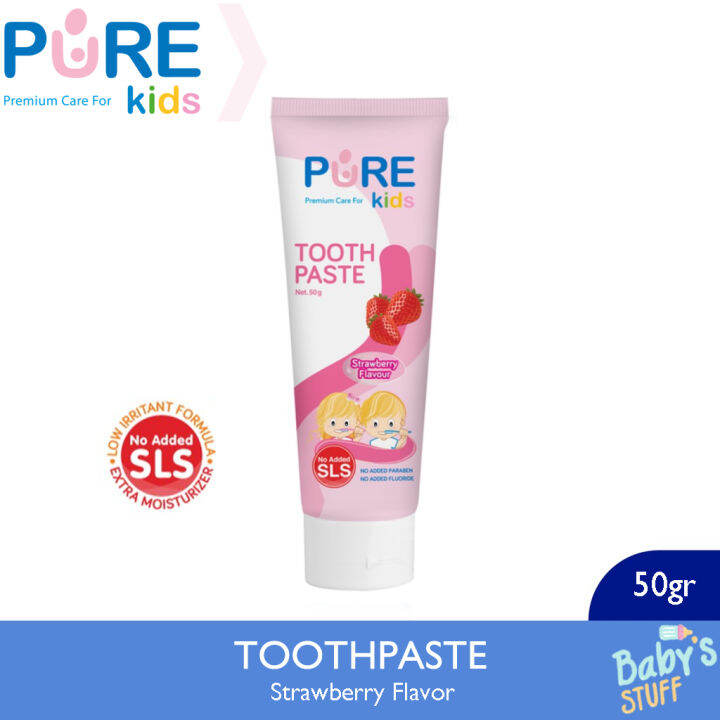 Pure Kids Toothpaste - 50gr [Strawberry] | Lazada Indonesia