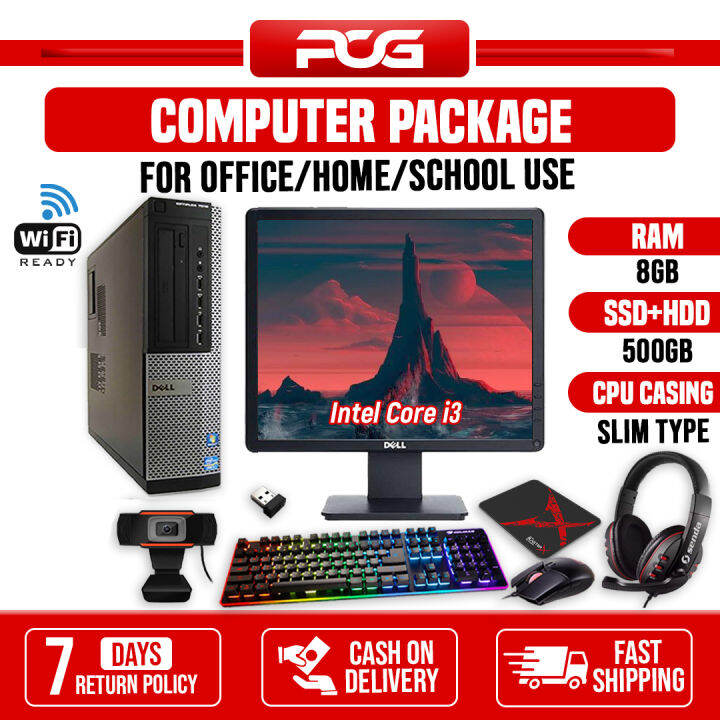 DESKTOP COMPUTER COMPLETE PC SET i3-2000 Series Slim Type CPU with Case ...