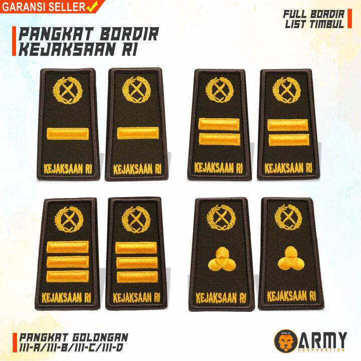 PANGKAT PDH BORDIR GOL 3A 3B 3C 3D KEJAKSAAN RI TU | Lazada Indonesia