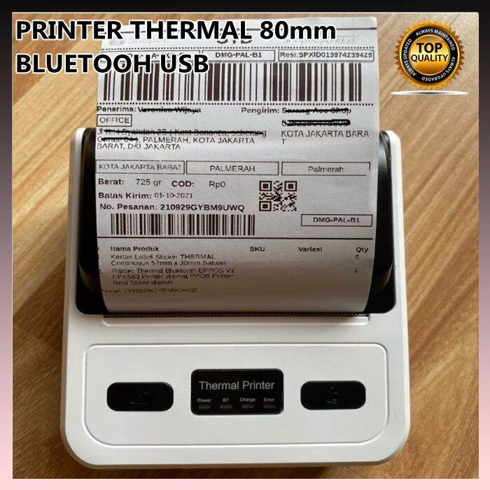 PRINTER THERMAL SMARTCOM 80mm BLUETOOTH USB PRINTER RESI ALAMAT STRUK | Lazada Indonesia