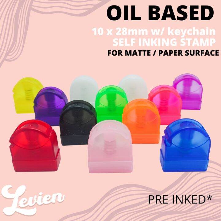 Customized 10 x 28 Oil Based Self inking Stamp with keychain (FOR PAPER ...