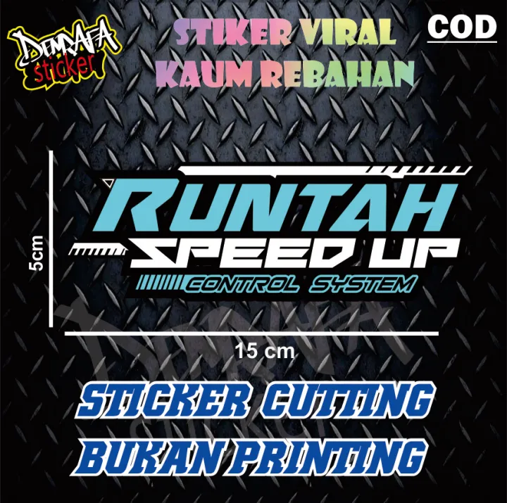 STICKER CUTTING VIRAL RUNTAH / STICKER CUTTING TIMBUL | Lazada Indonesia