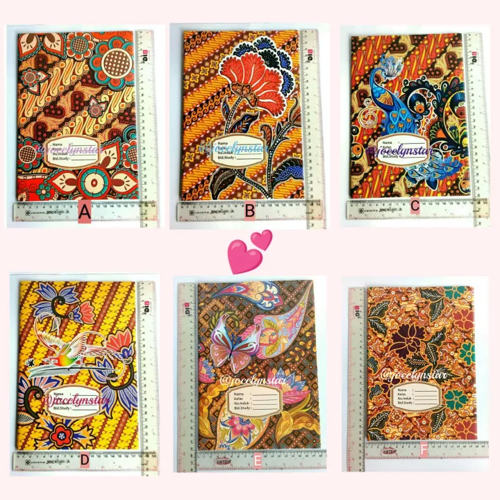Sampul batik /sampul buku batik uk kwarto buku sidu (isi -+20 lembar ...