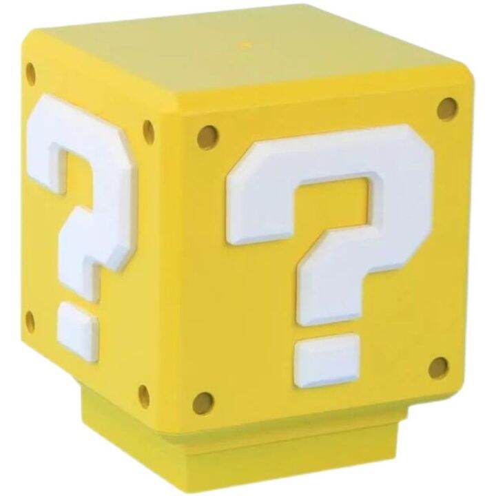 Super Mary LED Question Mark Sound Small Night Lamp Bricks Mario Desk ...