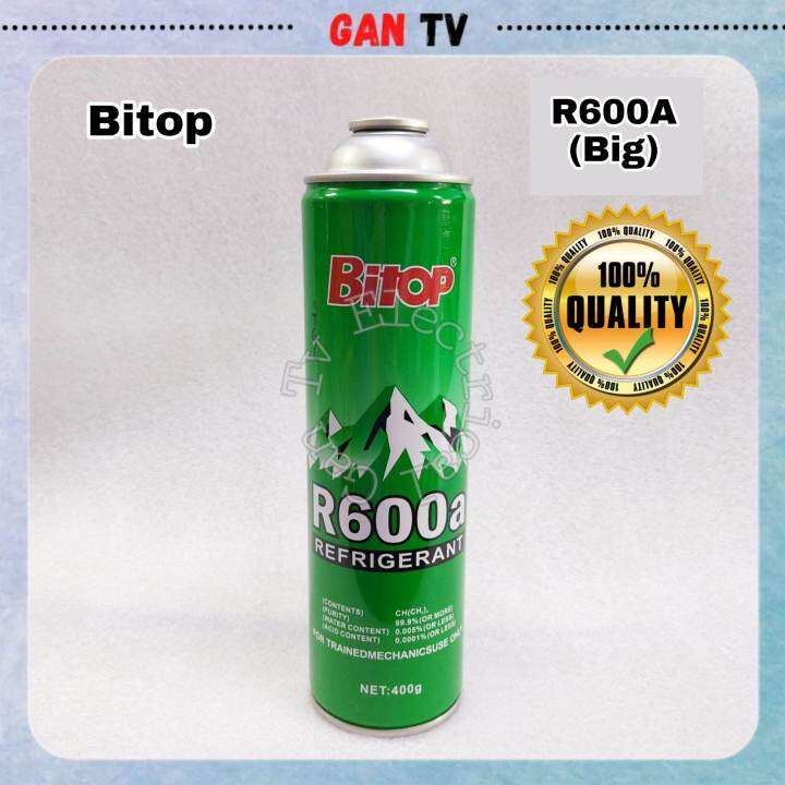 (400g) Bitop Refrigerant Gas R-600a R600 R600A Refill+Can Tap Valve 338 ...