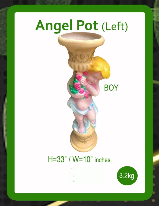 Angel Pot (Boy) l Fiber Stonecast Pots | Lazada PH