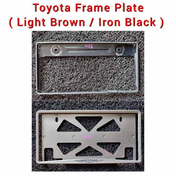 🇯🇵🇯🇵 Toyota Frame Plate ( Light Brown / Iron Black ) / Car Number Plat ...
