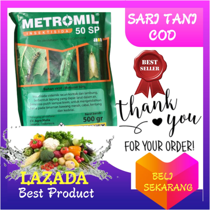 INSEKTISIDA METROMIL 50SP (METOMIL 50%) RACUN PEMBASMI HAMA ULAT 100 ...